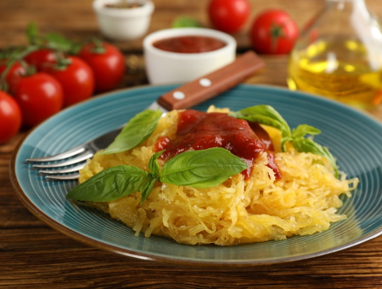 Spaghetti squash with tomato basil sauce Recipe - Walmart.com
