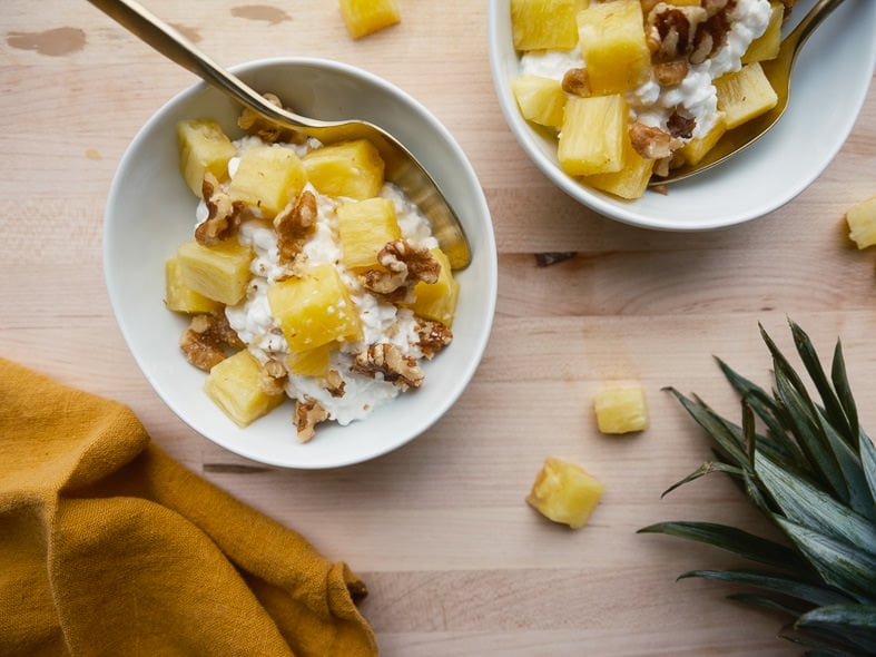 Cottage cheese with pineapple and walnuts Recipe - Walmart.com