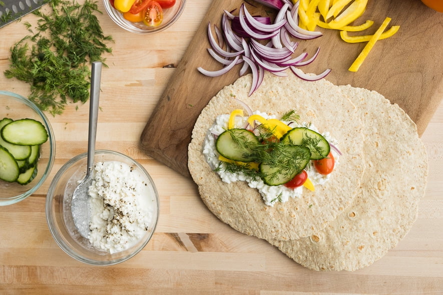 Cottage cheese and veggie wrap Recipe - Walmart.com