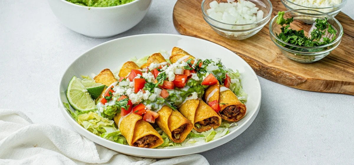 Cheesy beef rolled tacos Recipe - Walmart.com