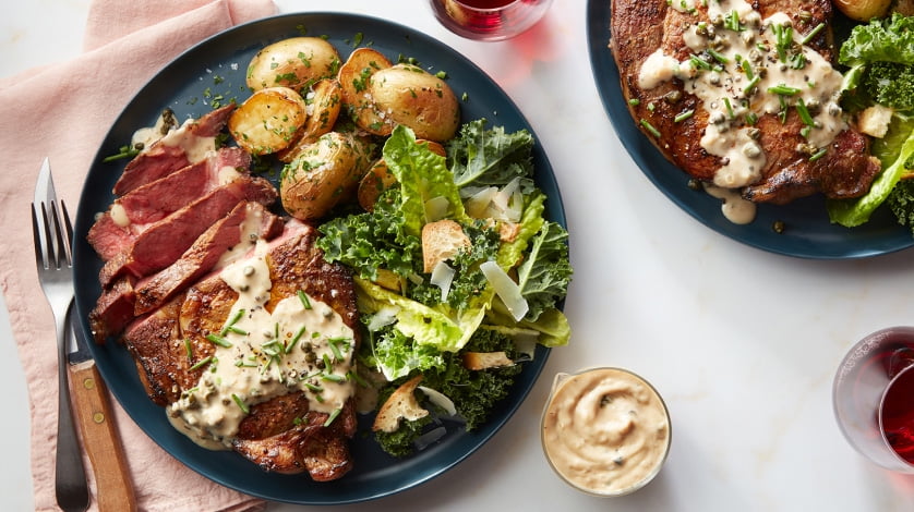 Ribeye steaks with creamy mustard sauce Recipe - Walmart.com