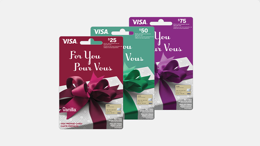 Vanilla Prepaid MasterCard Visa Cards | Walmart Canada