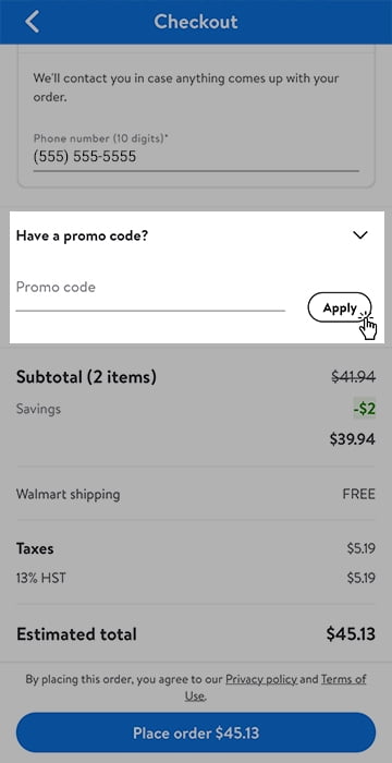 Promo codes & eVouchers - Walmart Canada
