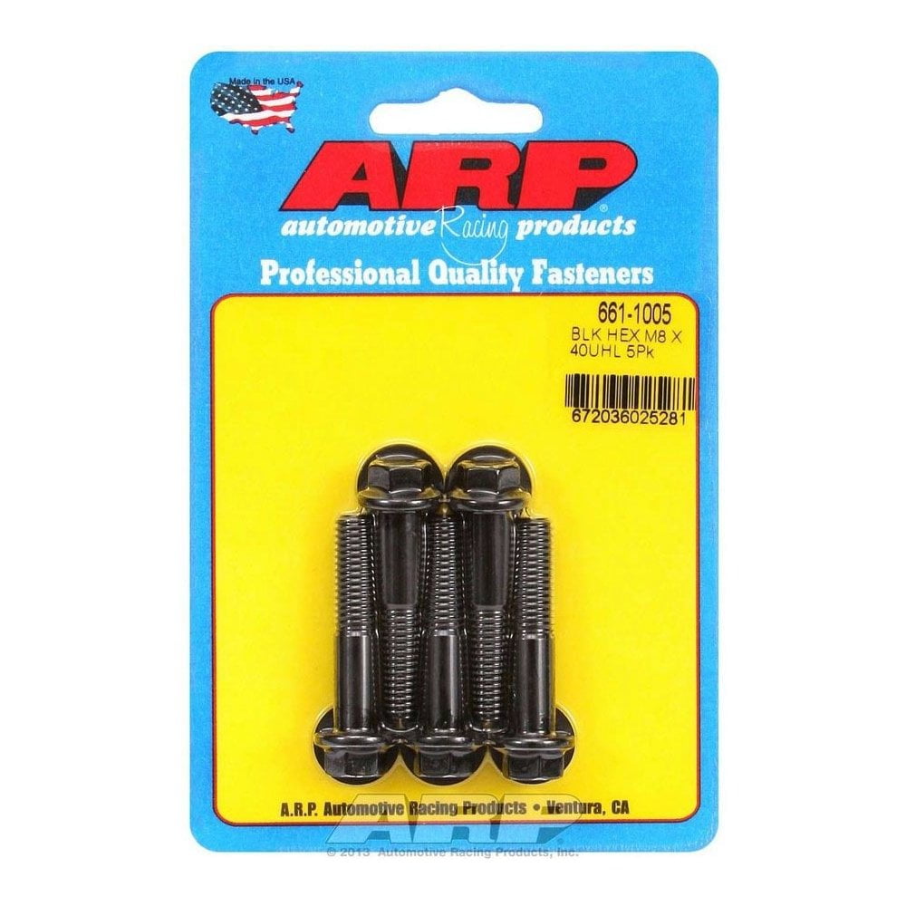 Arp 8mm x 1.25 x 40mm 6pt Bolt Kit (5pk) - Walmart.com