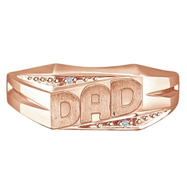 PalmBeach Jewelry Men's Diamond Accent "Dad" I.D. Ring in Solid 10k ...