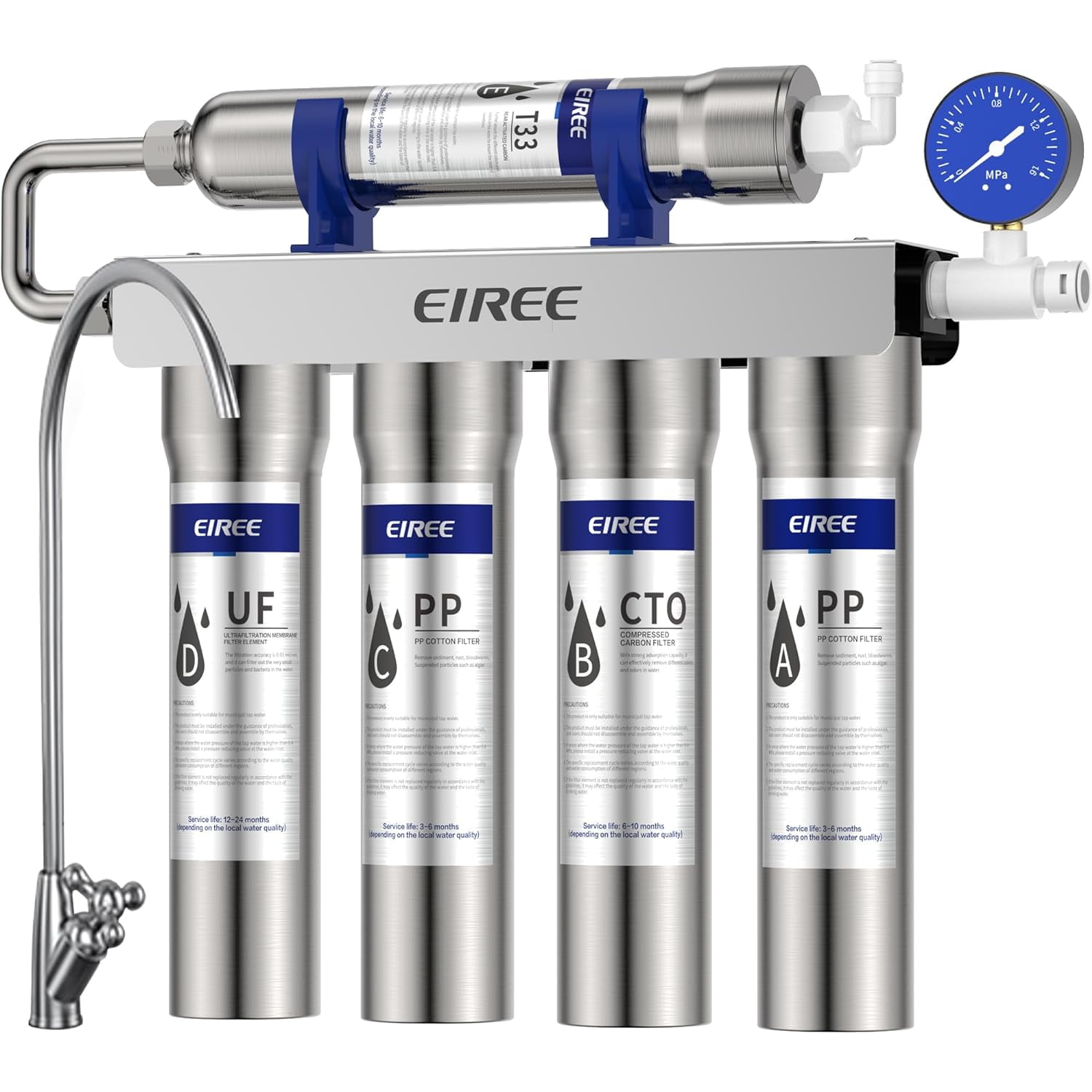 0.01μm Ultra Filtration Mineral Water Purifier Under Sink Water Filter ...