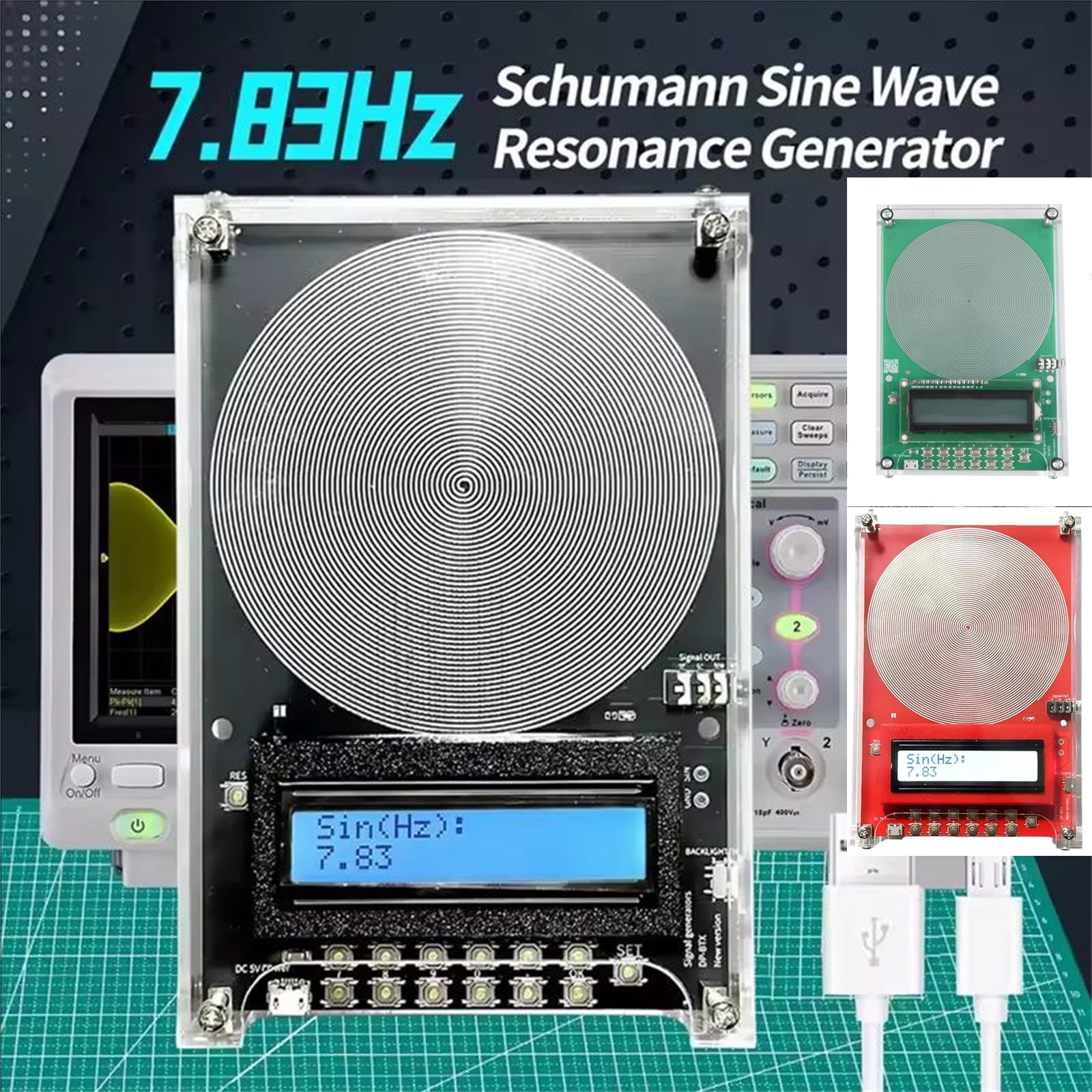 0.01Hz-100000Hz Adjustable Schumann Sine Wave Resonance Generator Ultra ...