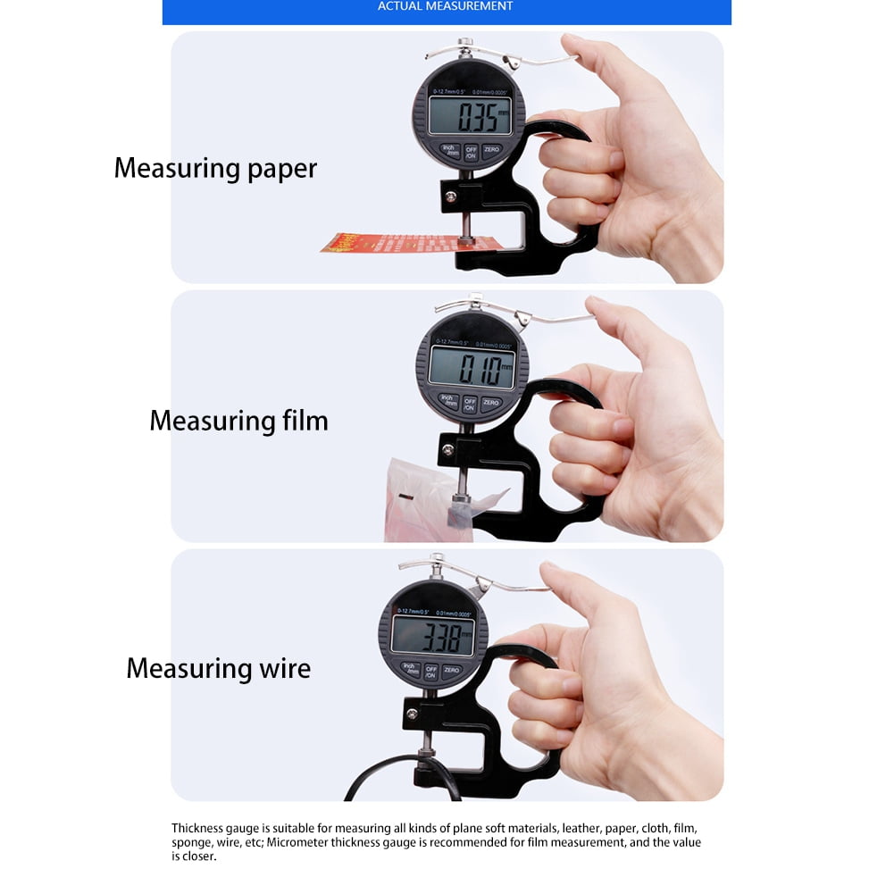 0.01mm Electronic Thickness Gauge 12.7mm Digital Micrometer Meter ...