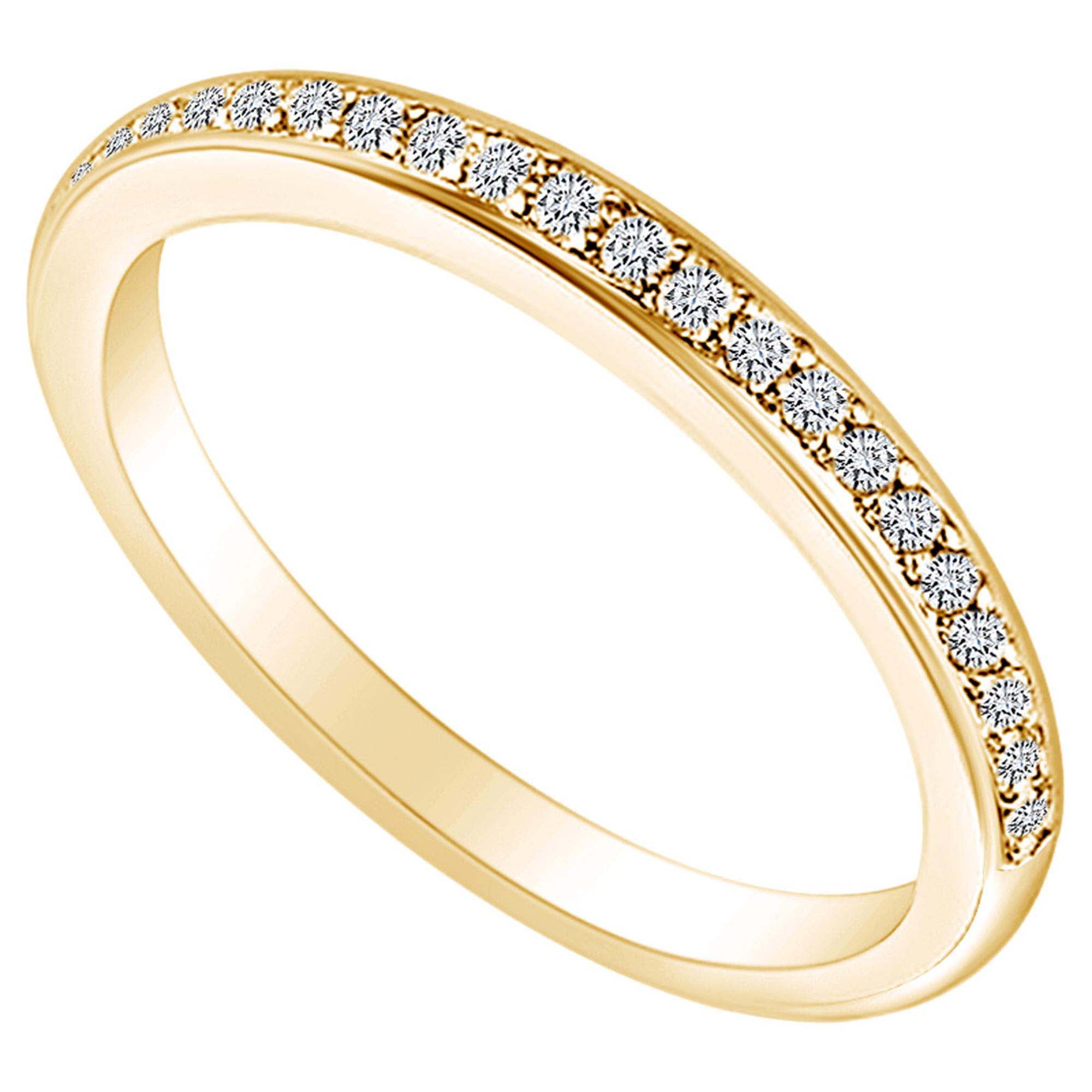 AFFY 0.02 Carat Round Shape White Natural Diamond Filigree Engagement ...