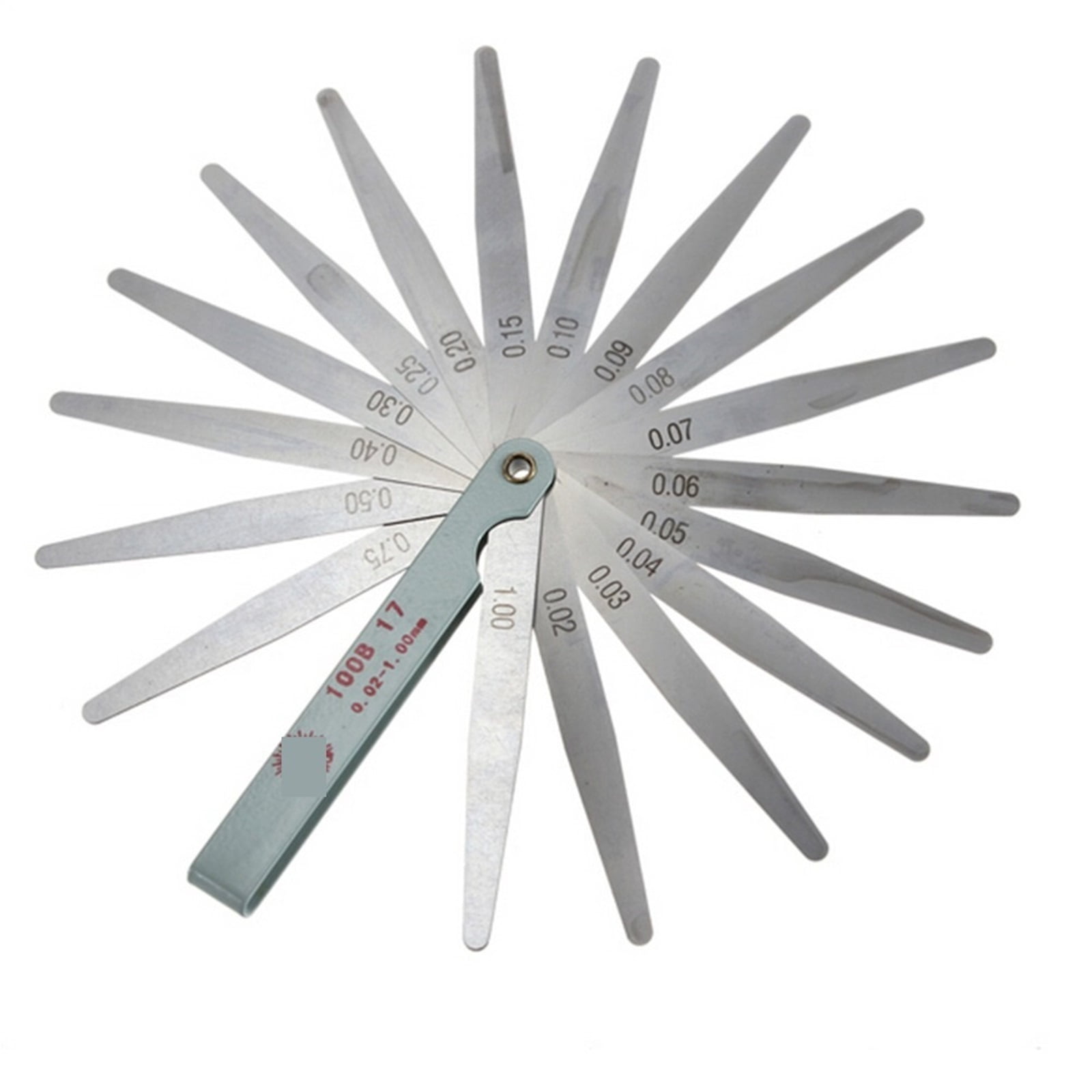 0.02 To 1 Mm 17 Blade Stainless Steel Thickness Gap Metric Filler Feeler Gauge Measure Tool For ...