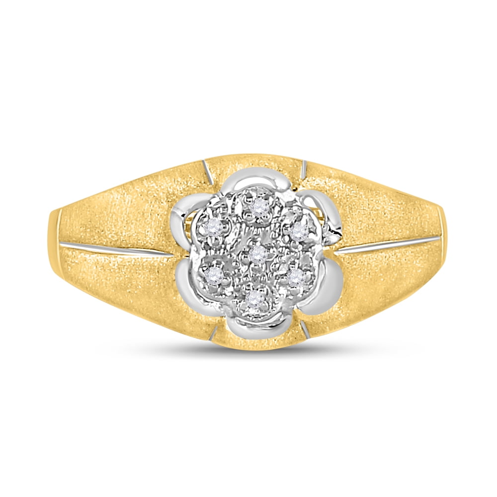 0.02CT-DIA CLUSTER MENS RING - Walmart.com