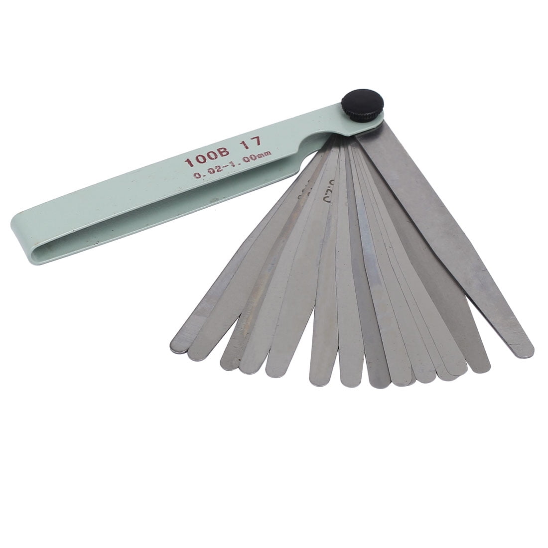 0.02mm-1.0mm Thickness 17 Leaves Metal Feeler Filler Gauge Measuring ...