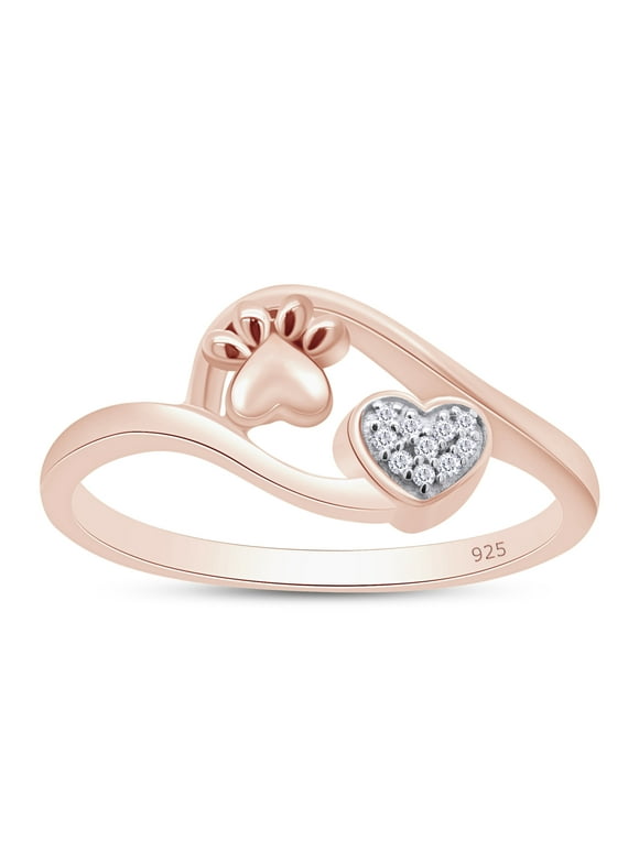 Diamond Paw Print Ring