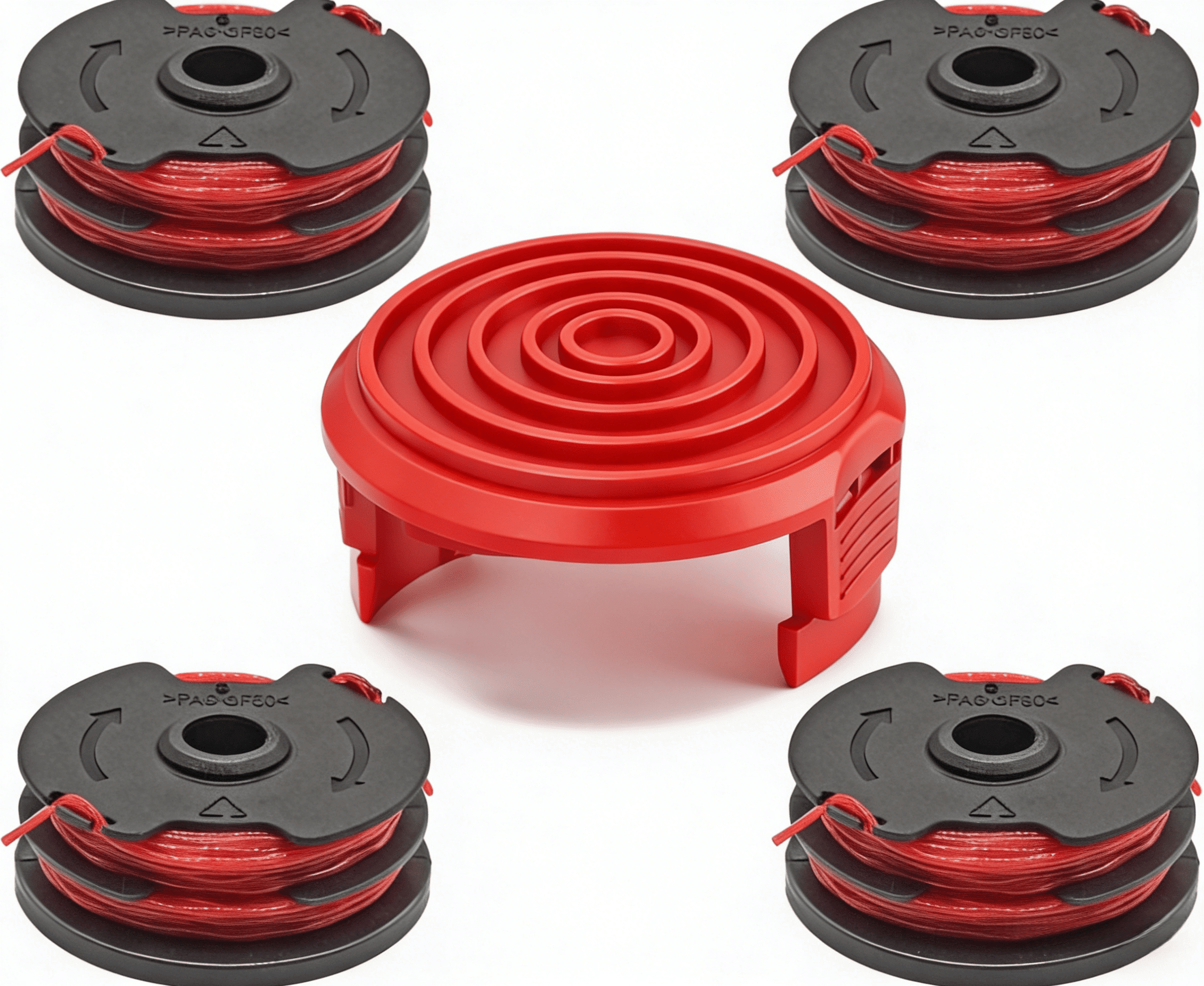 0.065'' Replacement Trimmer Spools & Cap Cover Compatible with Hyper ...