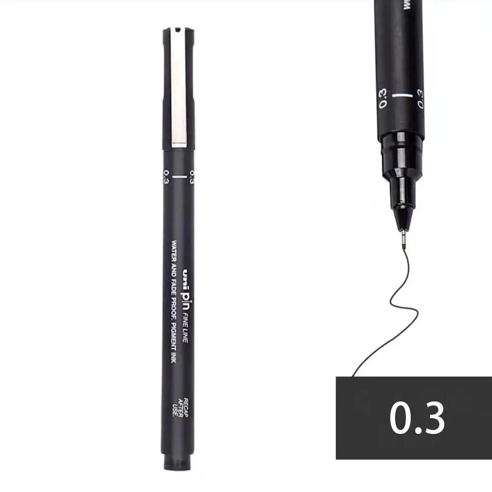 0.1-0.8mm Marker Pen Ultra Fine Line Marker Black Ink Drawing Sketch ...
