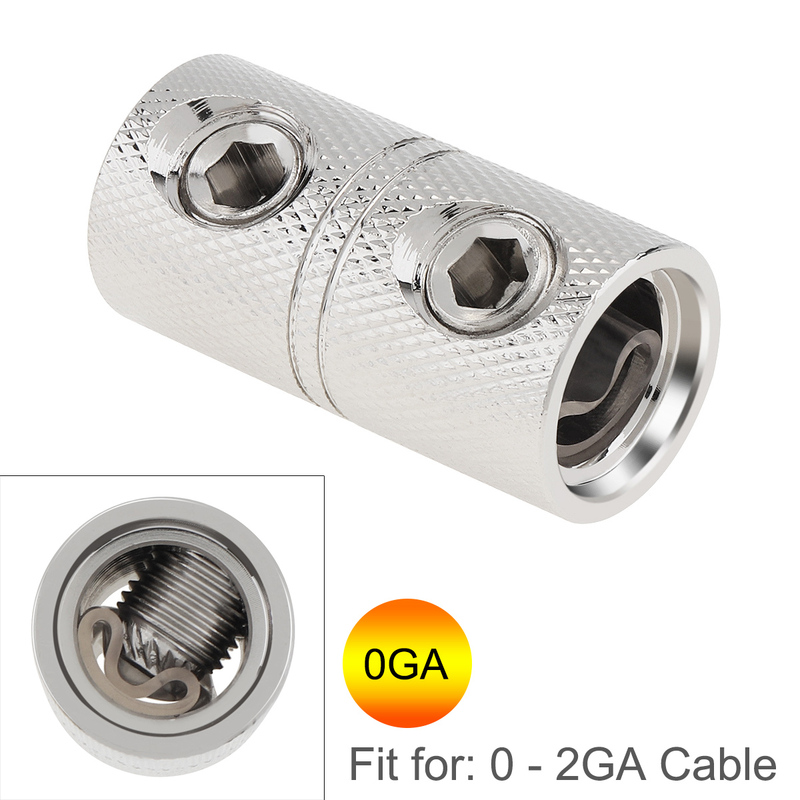 0/1 Gauge Wire Audio Car Brass Terminal Butt Connectors Car Stereo ...