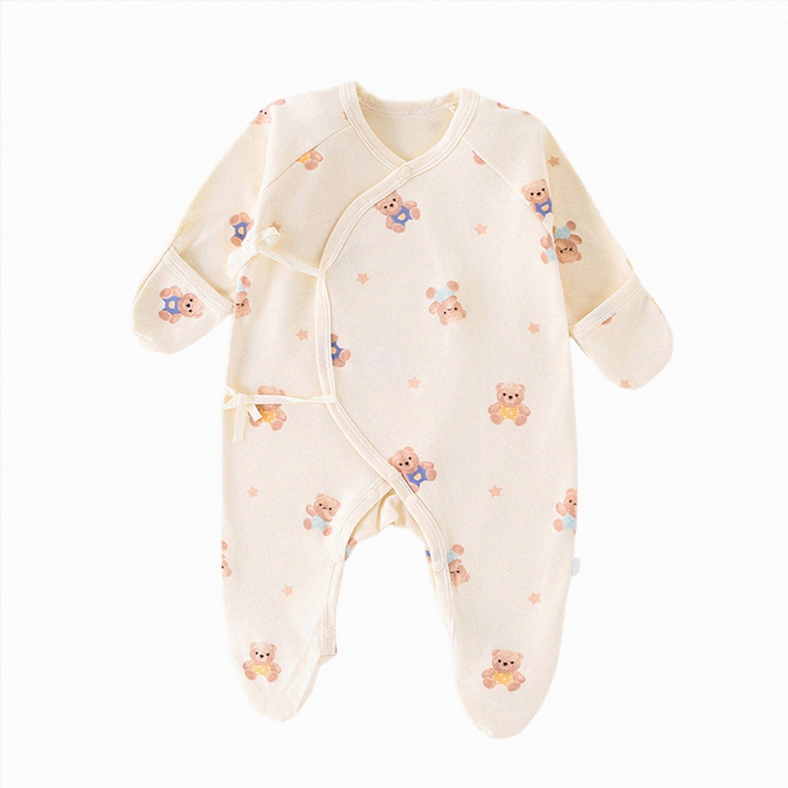 0-1 Months Preemie Sleep & Play One-Piece Bodysuit Baby Patched Casual ...