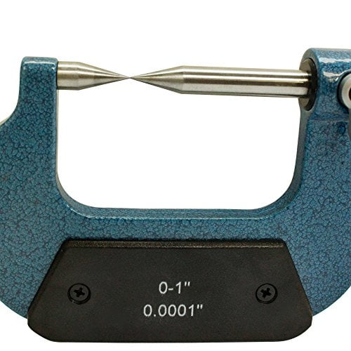 0-1" Precision Point Micrometer Ratchet Stop Carbide Tip 0.0001 ...