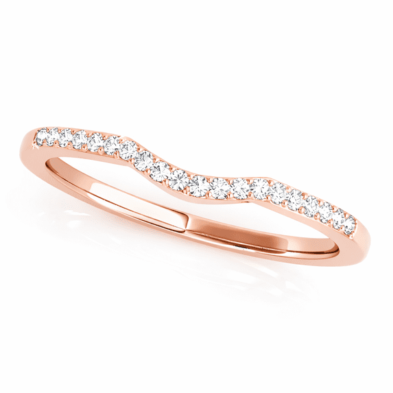 0.10 Ct Lab Grown Diamond Wedding Band – 14K Rose Gold (FG/VVS1 ...