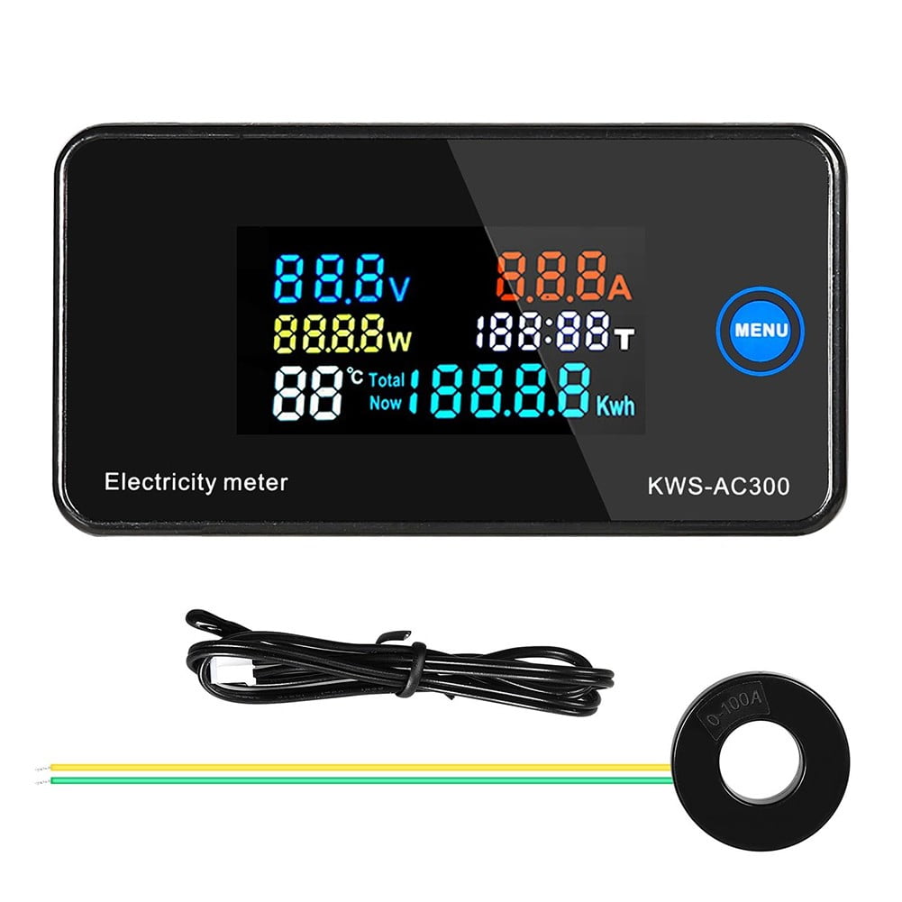 0-100A Ac 50-300V Digital Electricity Meter, Ac Meter, Voltmeter with ...
