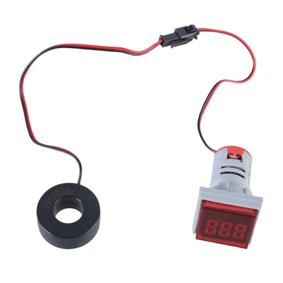 0-100A Current Detector Monitors 22mm Square Head Backlit Screen ...