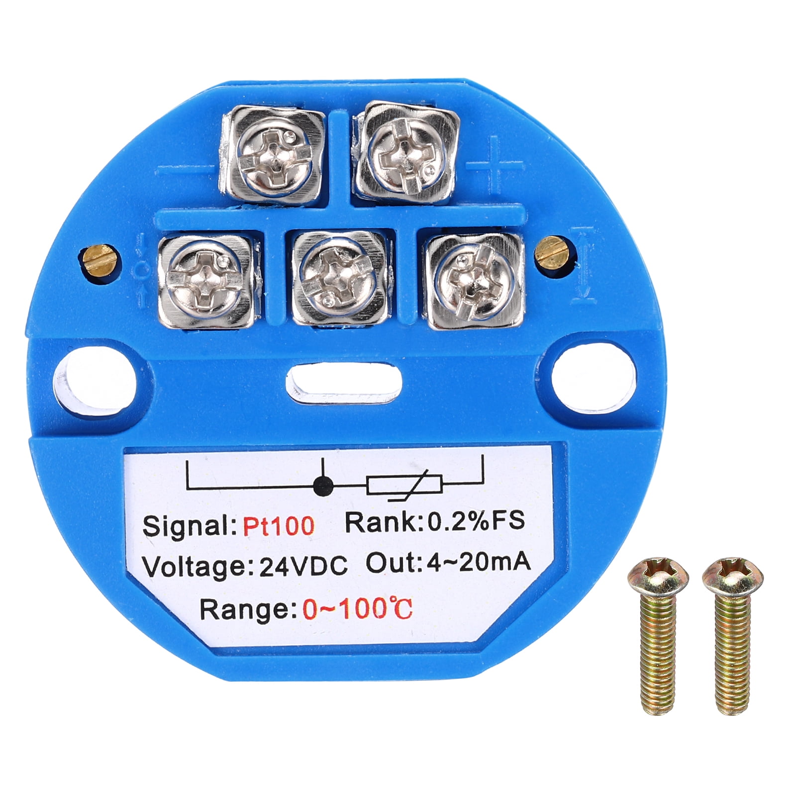 0-100C RTD PT100 Temperature Sensor Transmitter Module 4-20MA DC24V ...