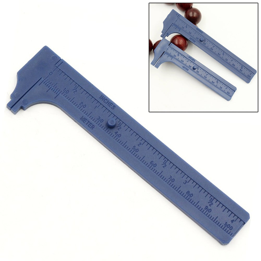 0-100mm Mini Plastic Vernier Caliper Double Scale Ruler Measure Small ...