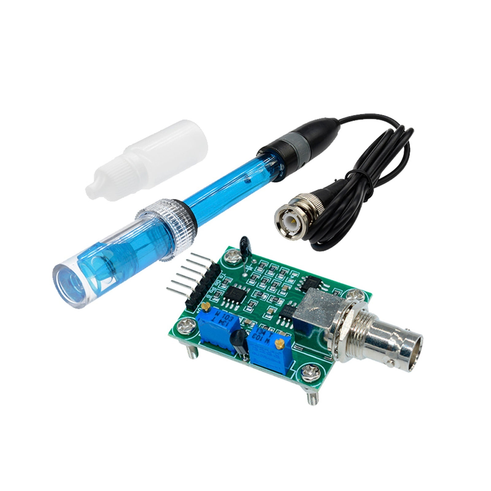 0-14 PH Value Detection BNC Sensor Meter Module Electrode Probe Monitor ...