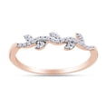 0.15 Carat (Cttw) Round Cut White Natural Diamond Trendy Wedding Band ...