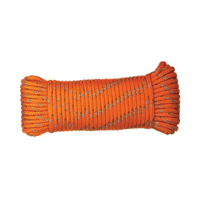 0.15 in. x 50 ft. Orange Diamond Braided Polypropylene Rope - Walmart.com