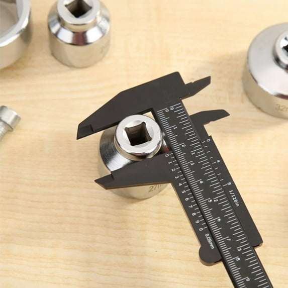 0-150Mm Double Rule Scale Plastic Vernier Caliper Mini Measuring Ruler ...