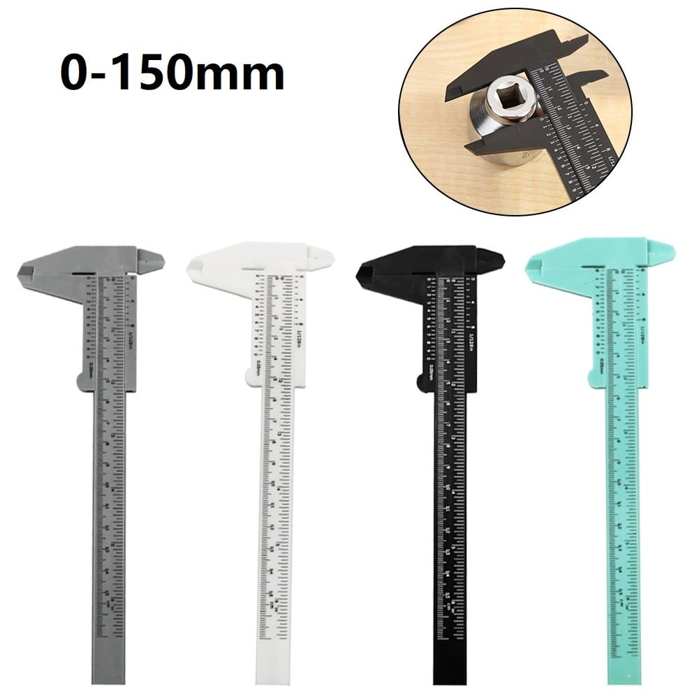 0-150Mm Sliding Vernier Caliper Plastic Gauge Double-Side Scale Ruler ...