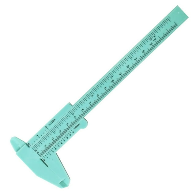 0-150mm Double Rule Scale Plastic Vernier Caliper Mini Measuring Ruler ...