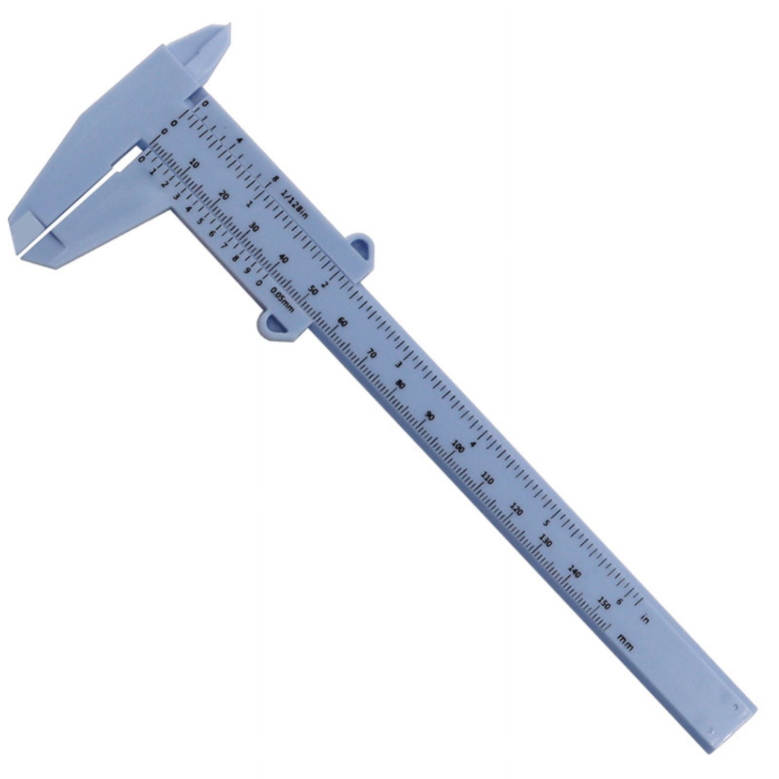0-150mm double scale plastic vernier caliper play measurement student ...