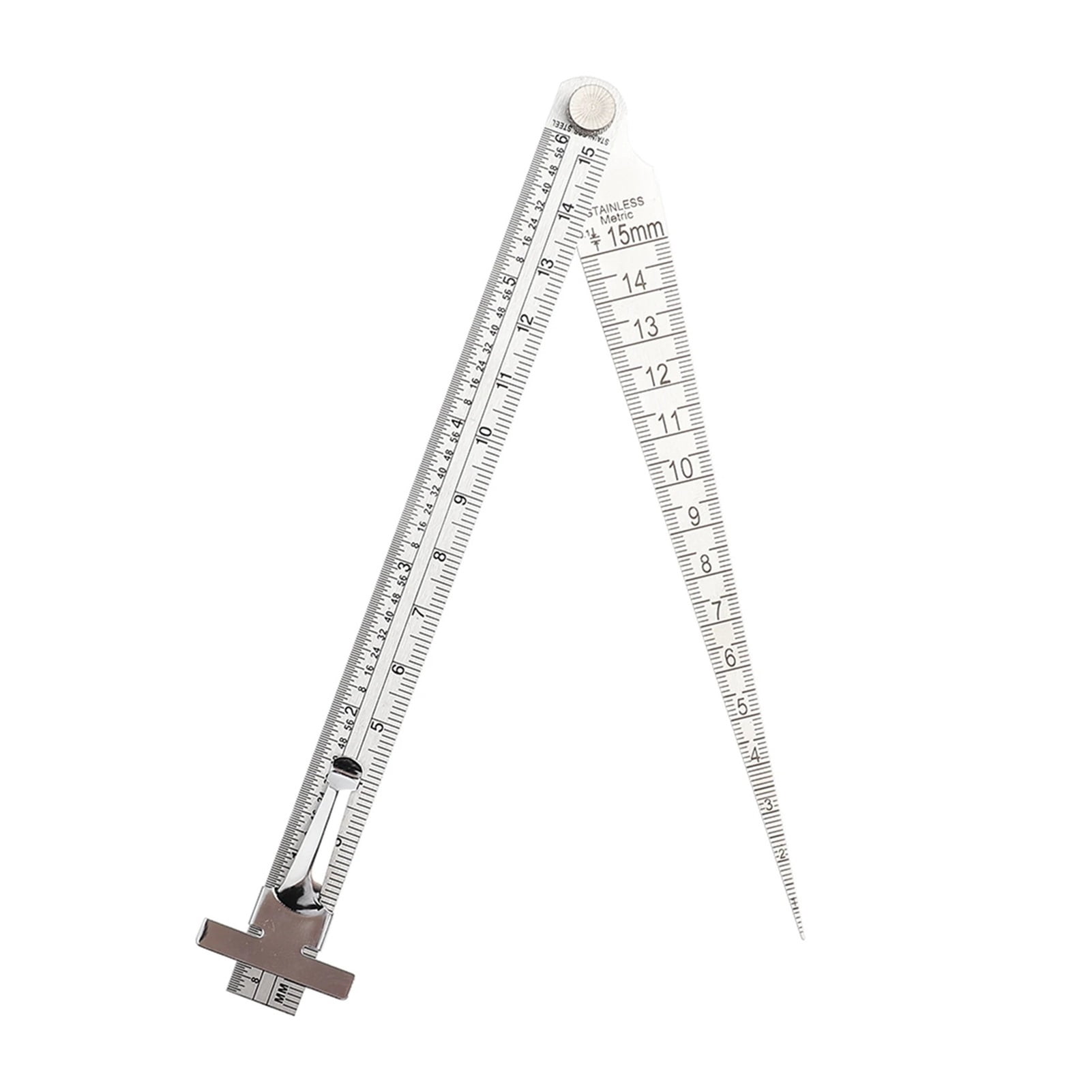 0-15mm Feeler Gauge Stainless Steel Welding Taper Gap Gauge Depth Ruler ...