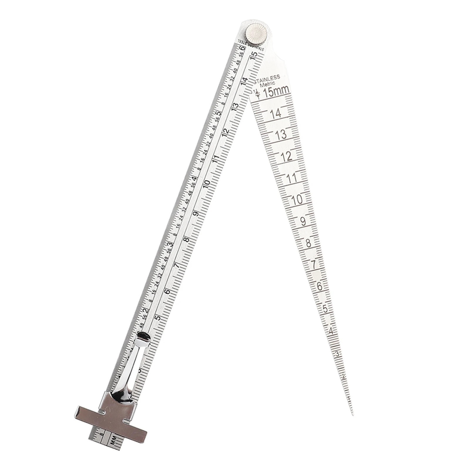 0-15mm Feeler Gauge Stainless Steel Welding Taper Gap Gauge Depth Ruler ...