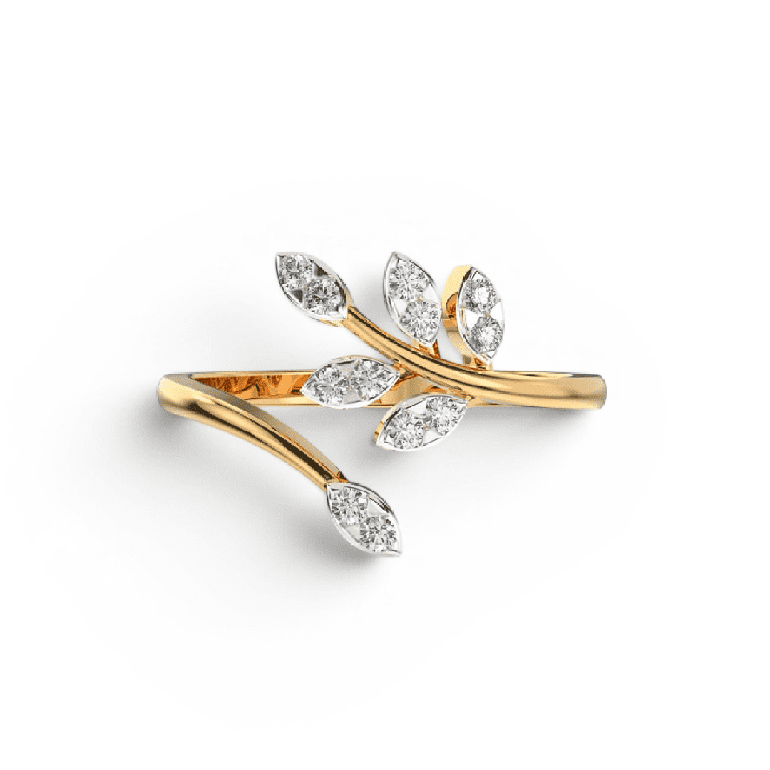 0.17 Ct Round Cut Diamond Delicate Willow Wedding Band Ring For Woman ...