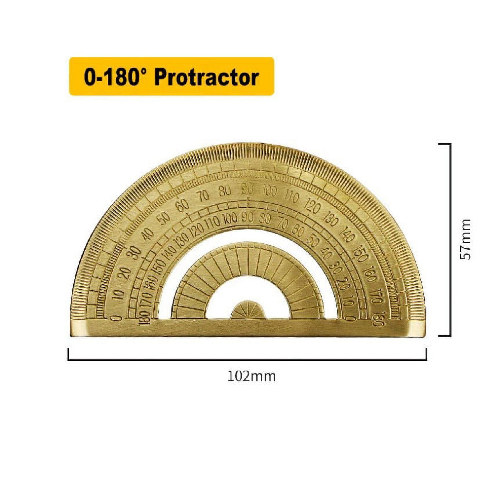 0-180 Degree Metal Brass Copper Protractor Office School Measuring ...