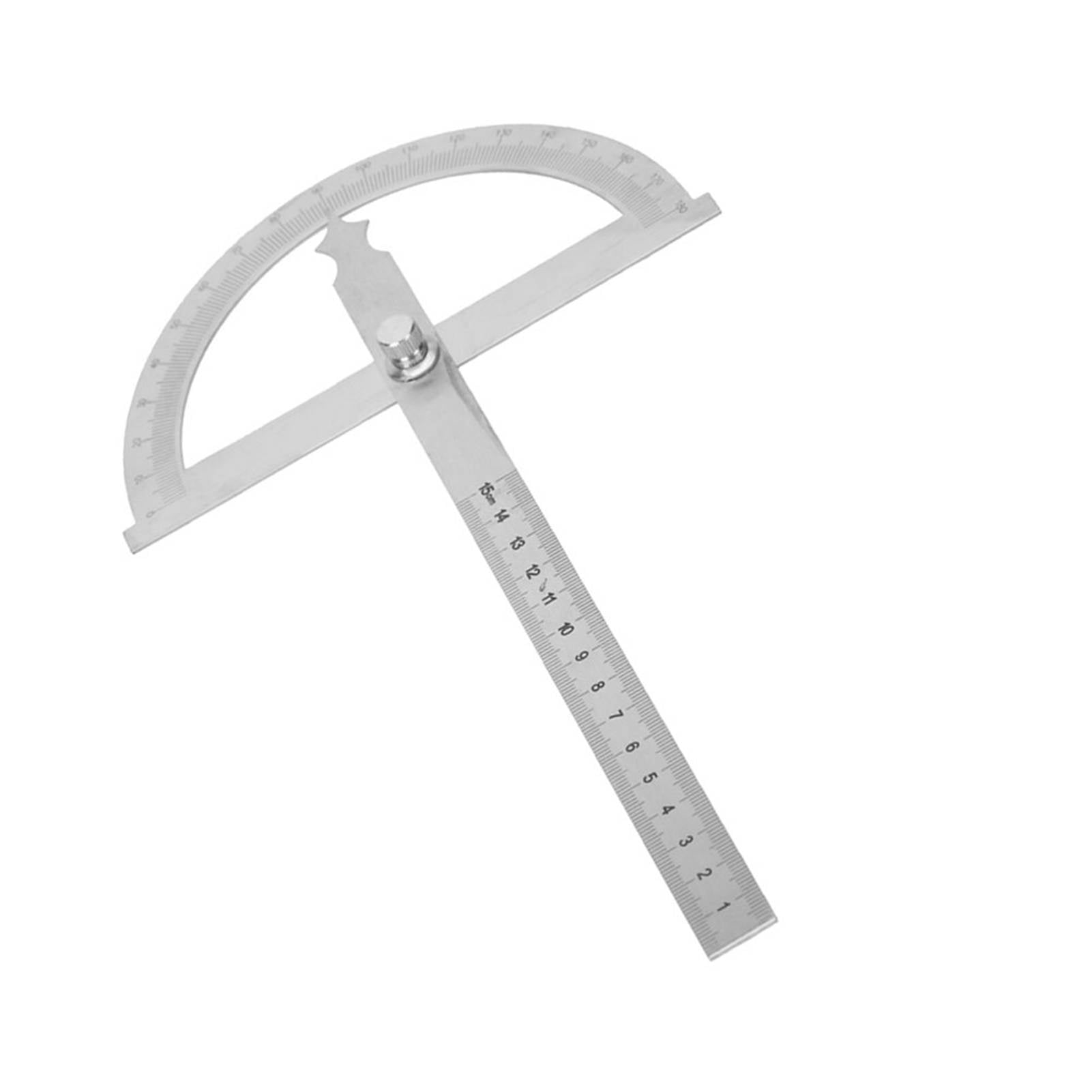 0-180 Protractor Stainless Steel Protractor Goniometer 15cm Ruler ...