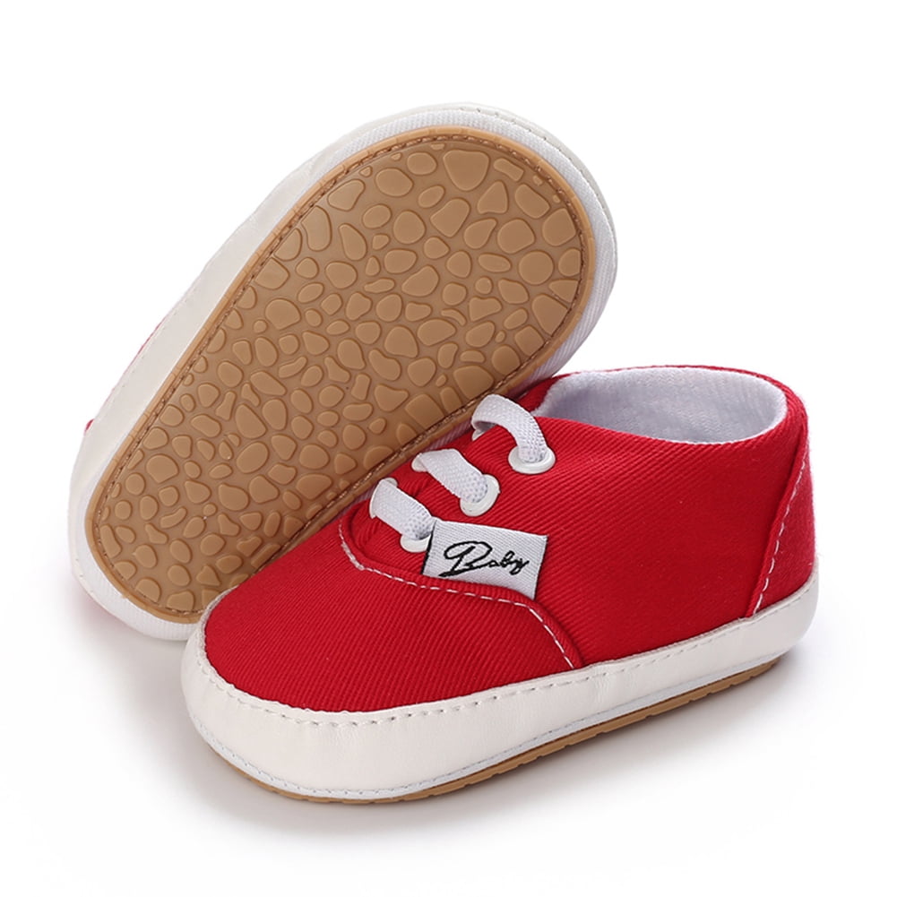 0-18M Infant Baby Girls Boys Canvas Sneakers Soft Sole Kids First ...