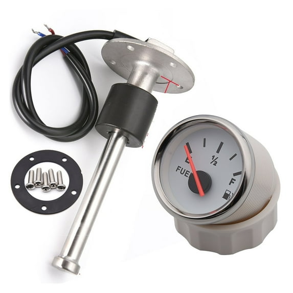 0~190 Ohm 52mm Fuel Gauge For Fuel Sending Unit With 100mm 150mm 200mm 250mm 350mm Fuel Level ...
