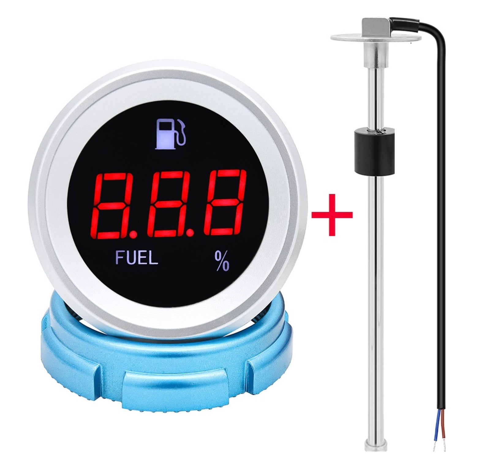 0-190 Ohm Fuel Level Sensor+Fuel Level Gauge 52mm Digital Oil Tank ...
