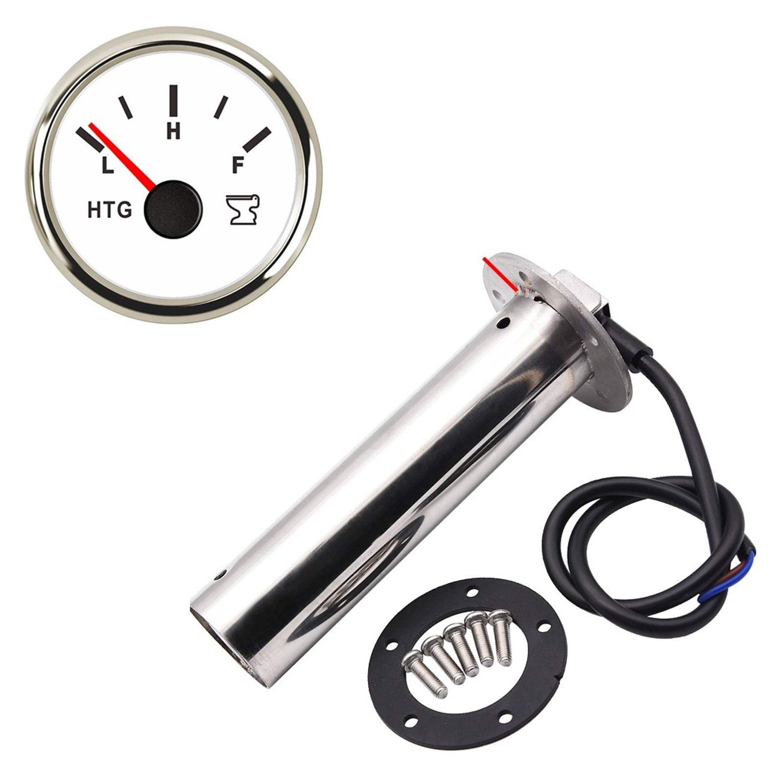 0-190 Ohm Level Sensor With Gauge 52mm Marine Boat Car Gauge Sender ...