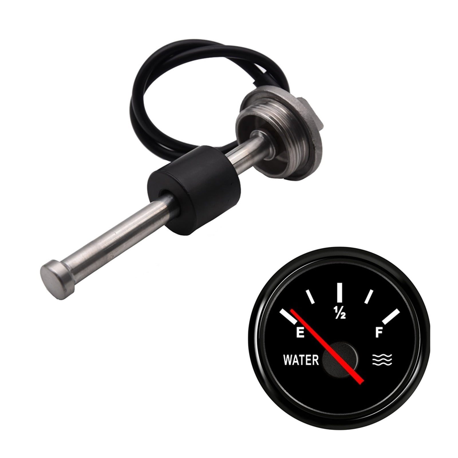 0-190Ohm 52MM Water Level Gauge Red Backlight Water Tank Level ...