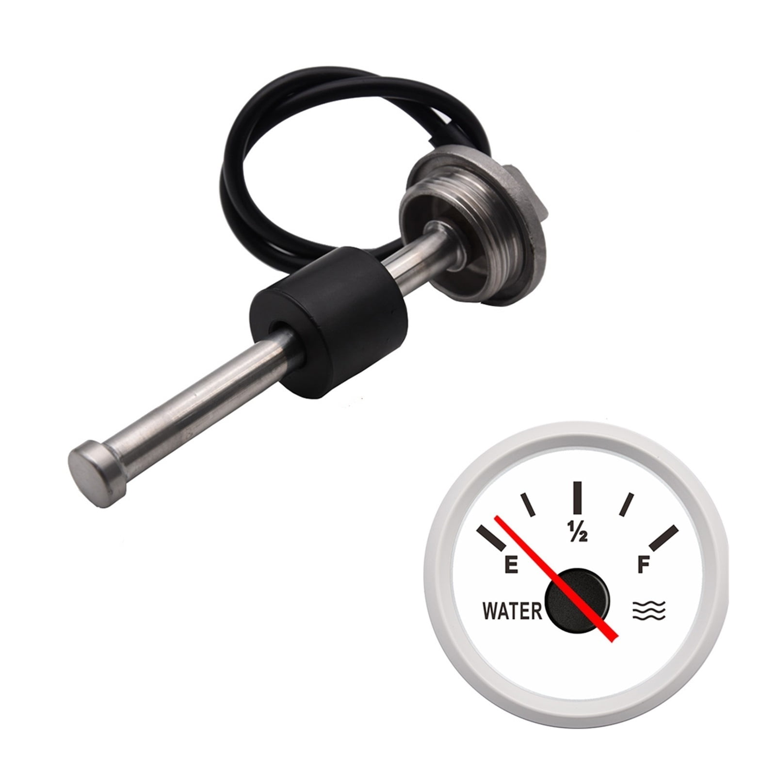 0-190Ohm 52MM Water Level Gauge Red Backlight Water Tank Level ...