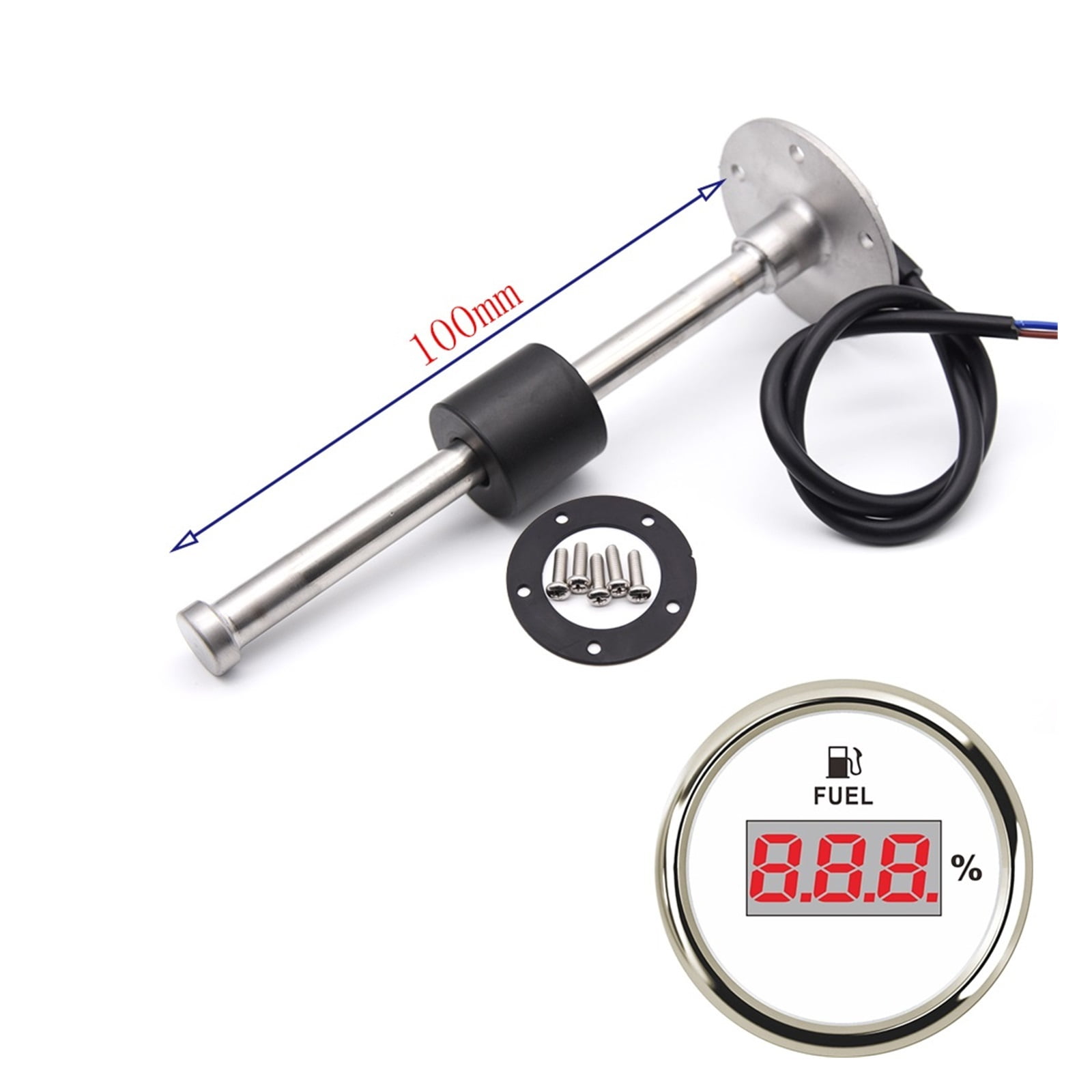 0-190Ohm Oil Tank Level Indicator Meter With Fuel Level Sensor 150MM ...