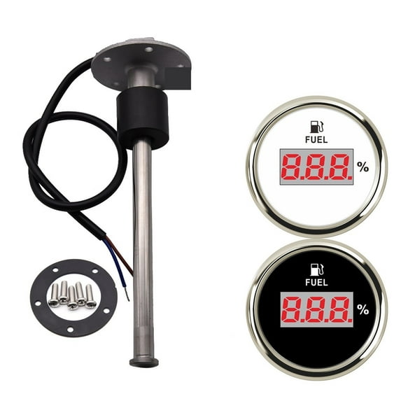 0-190Ohm Oil Tank Level Indicator Meter With Fuel Level Sensor For Digital 52MM Gauge Fuel Level ...