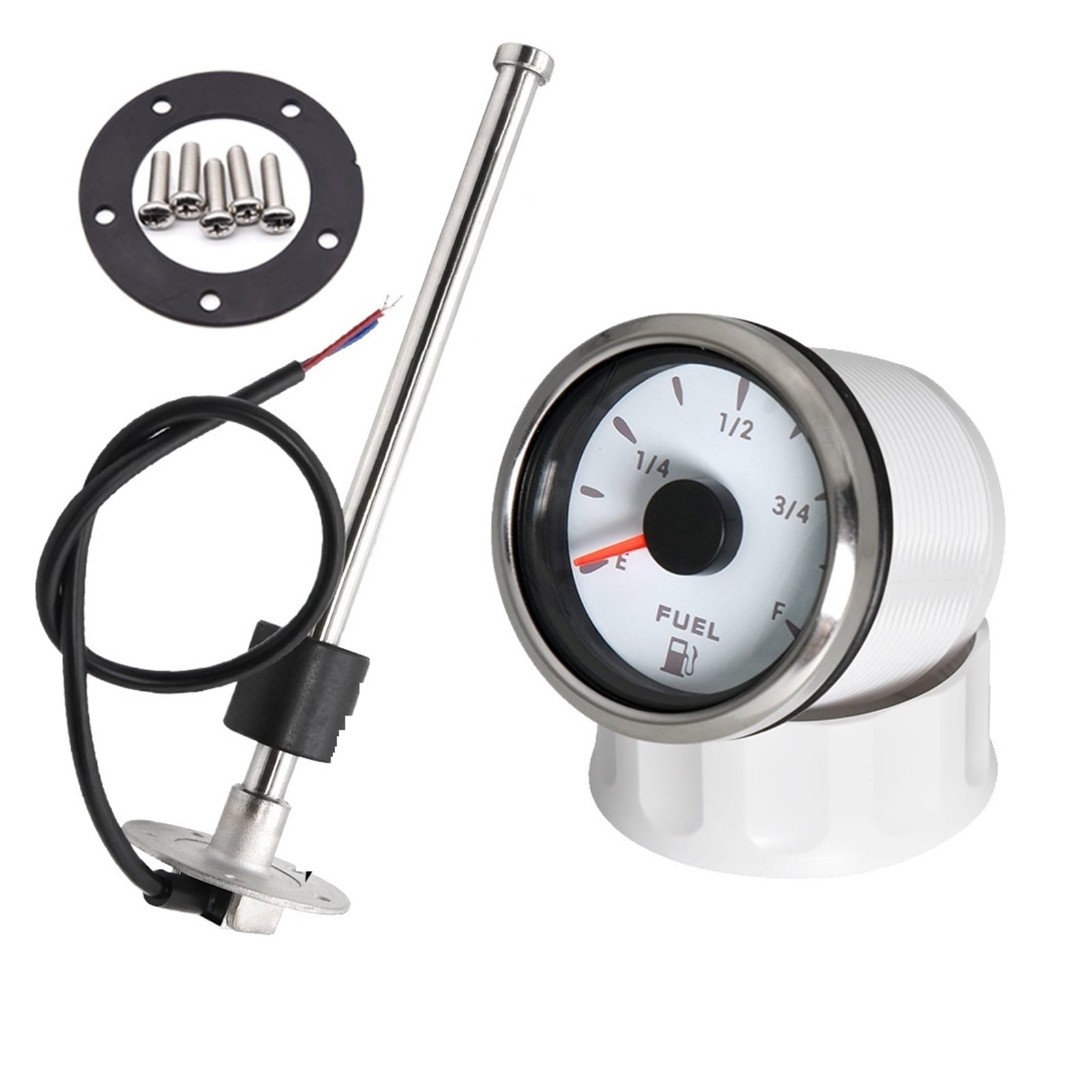 0-190ohm Fuel Level Gauge 100mm - 550mm With 52mm Fuel Level Gauge 7 Colors Backlight Fuel Level ...