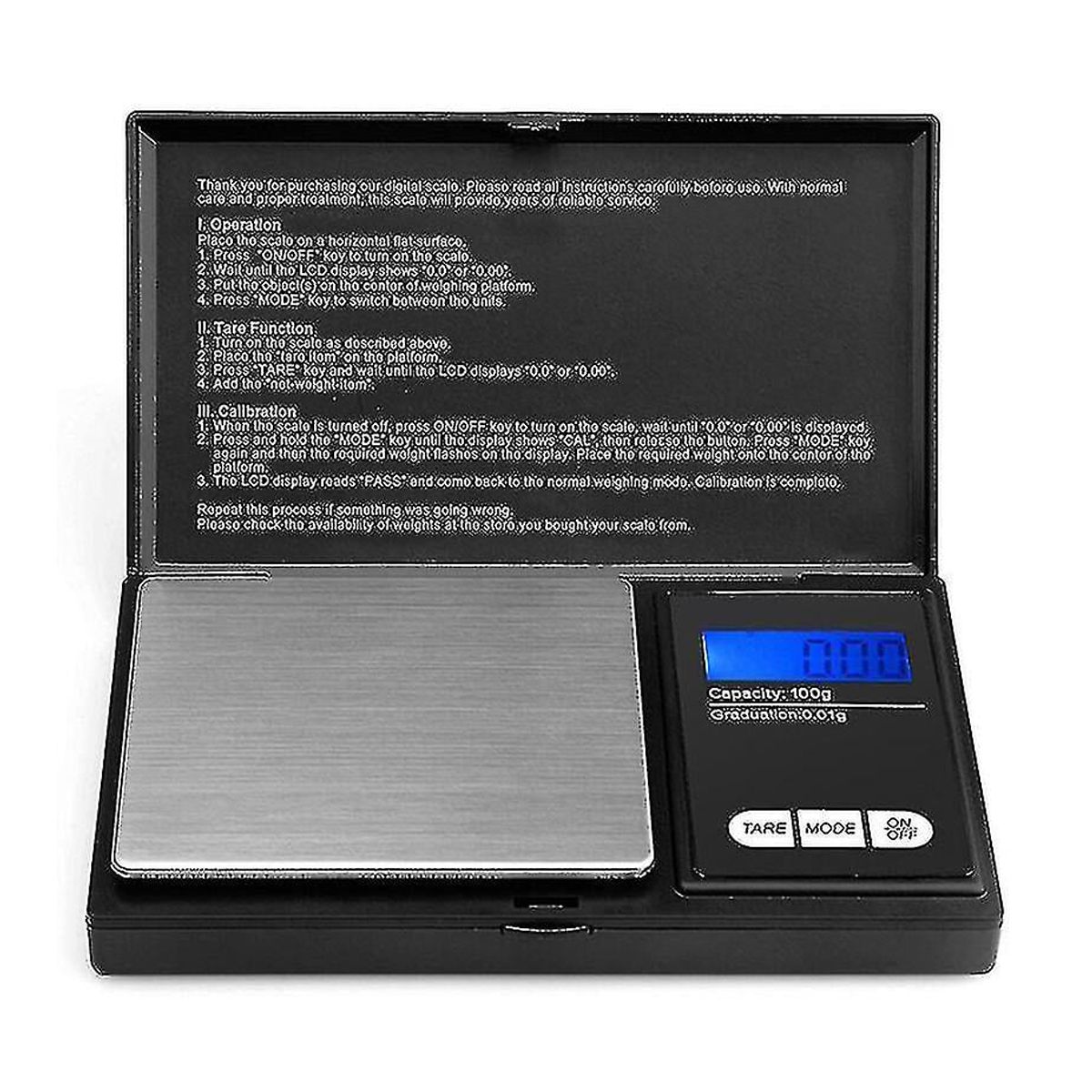 0.1G - 1000G Electronic Digital Pocket Weighing Scale With Lcd Back-Lit ...