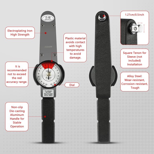 0-1N.m 0-100N.m Dial Indicator Torque tester torque wrench indicator ...